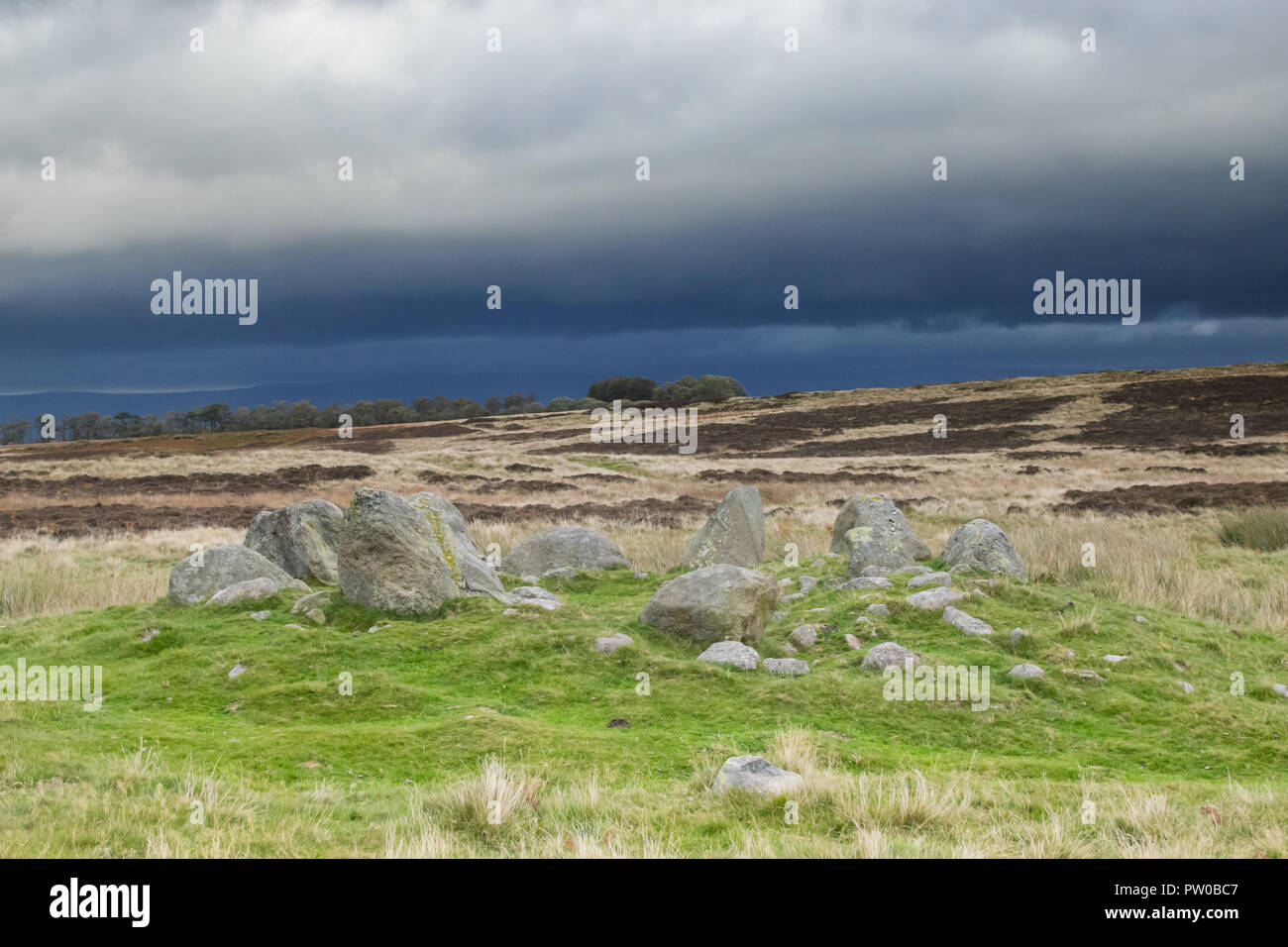 Moor Divock Carn Circle, Askham Fell, Between Pooley Bridge and Helton ...