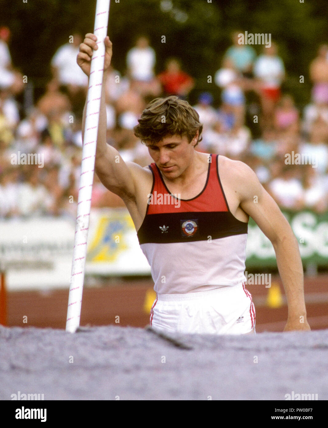 SERGEJ BUBKA Athletics Soviet,Pole vault at Stockholm Stadium Stock Photo - Alamy