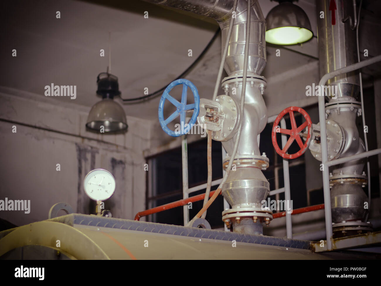 Details of heating plant Stock Photo - Alamy