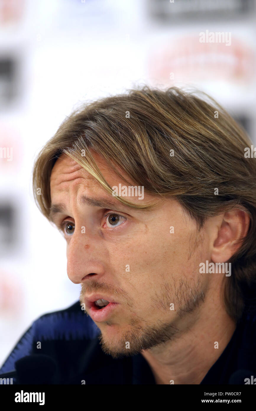 Croatia's Luka Modric during the press conference at Stadion HNK Rijeka ...