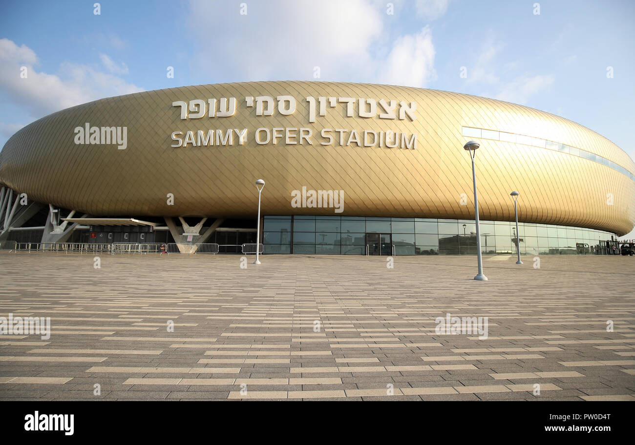 General view of the Sammy Ofer Stadium before the UEFA Nations League ...