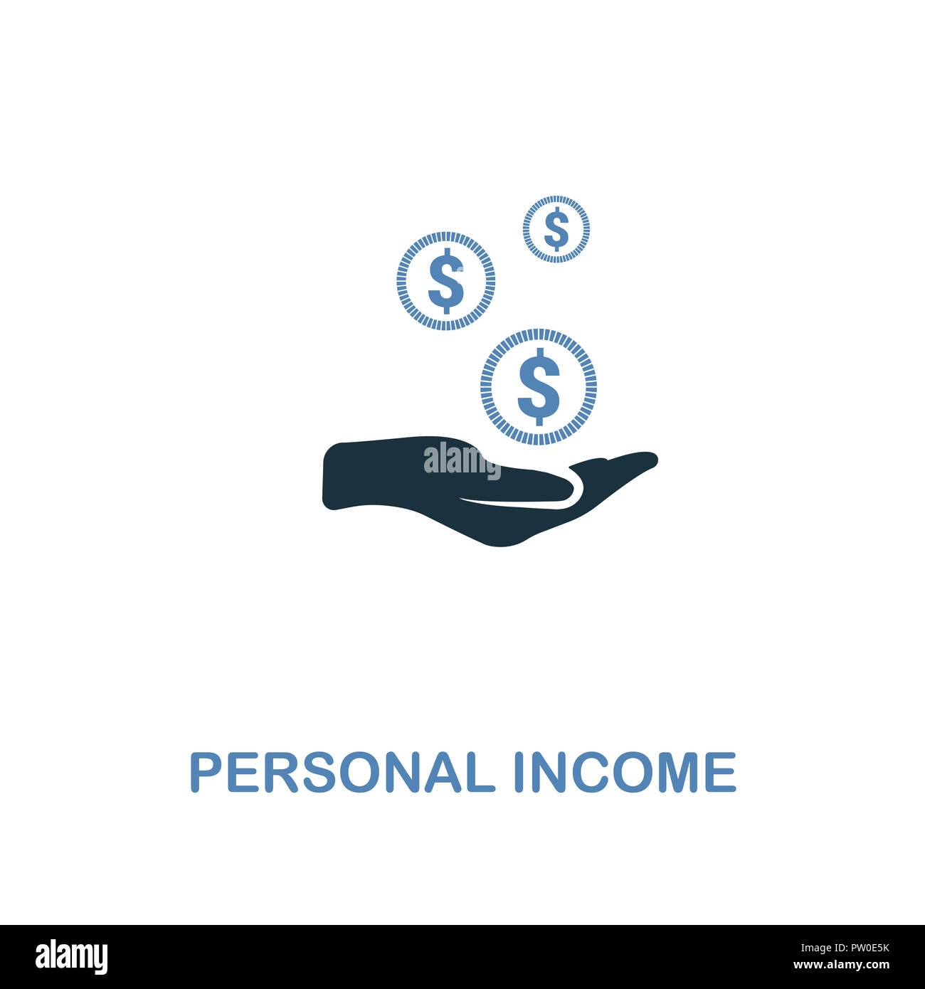 Personal Income creative icon in two colors design. Pixel perfect ...