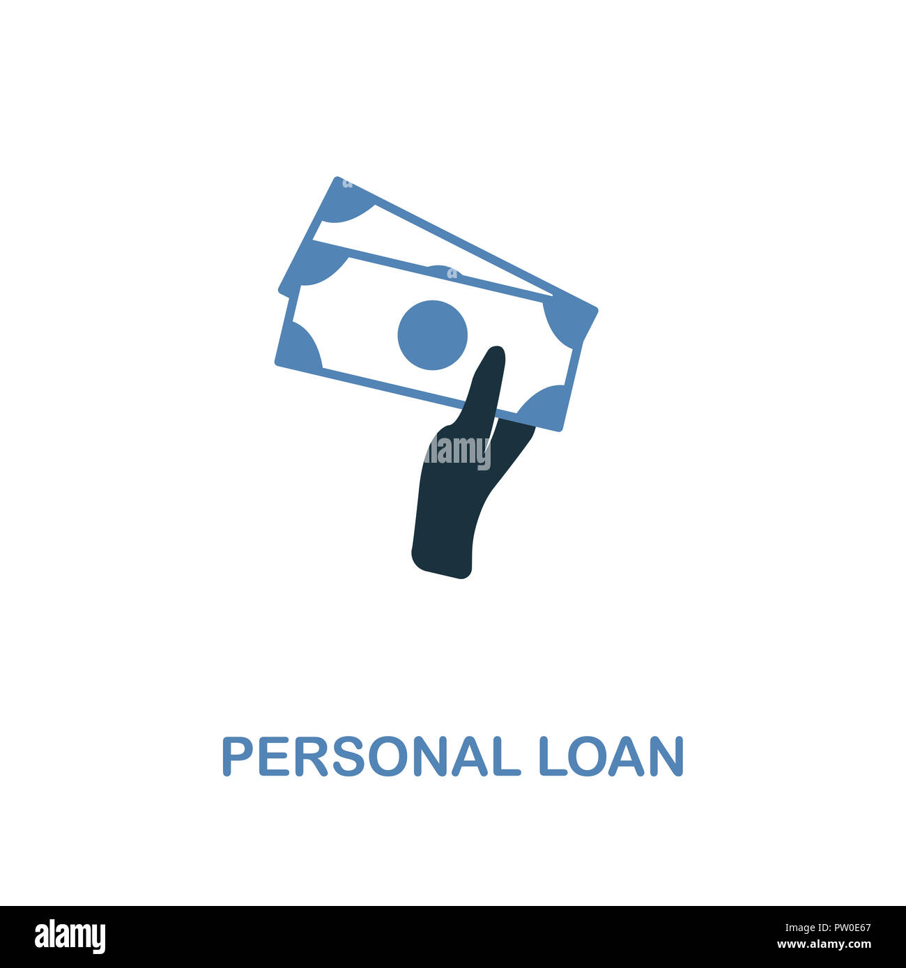 Personal Loan creative icon in two colors design. Pixel perfect symbols ...