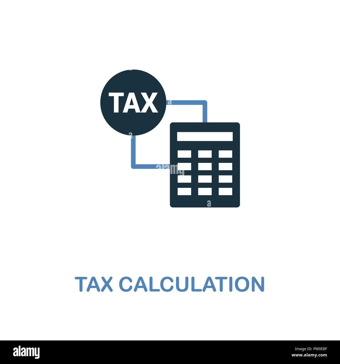 Tax Calculation creative icon in two colors design. Pixel perfect ...