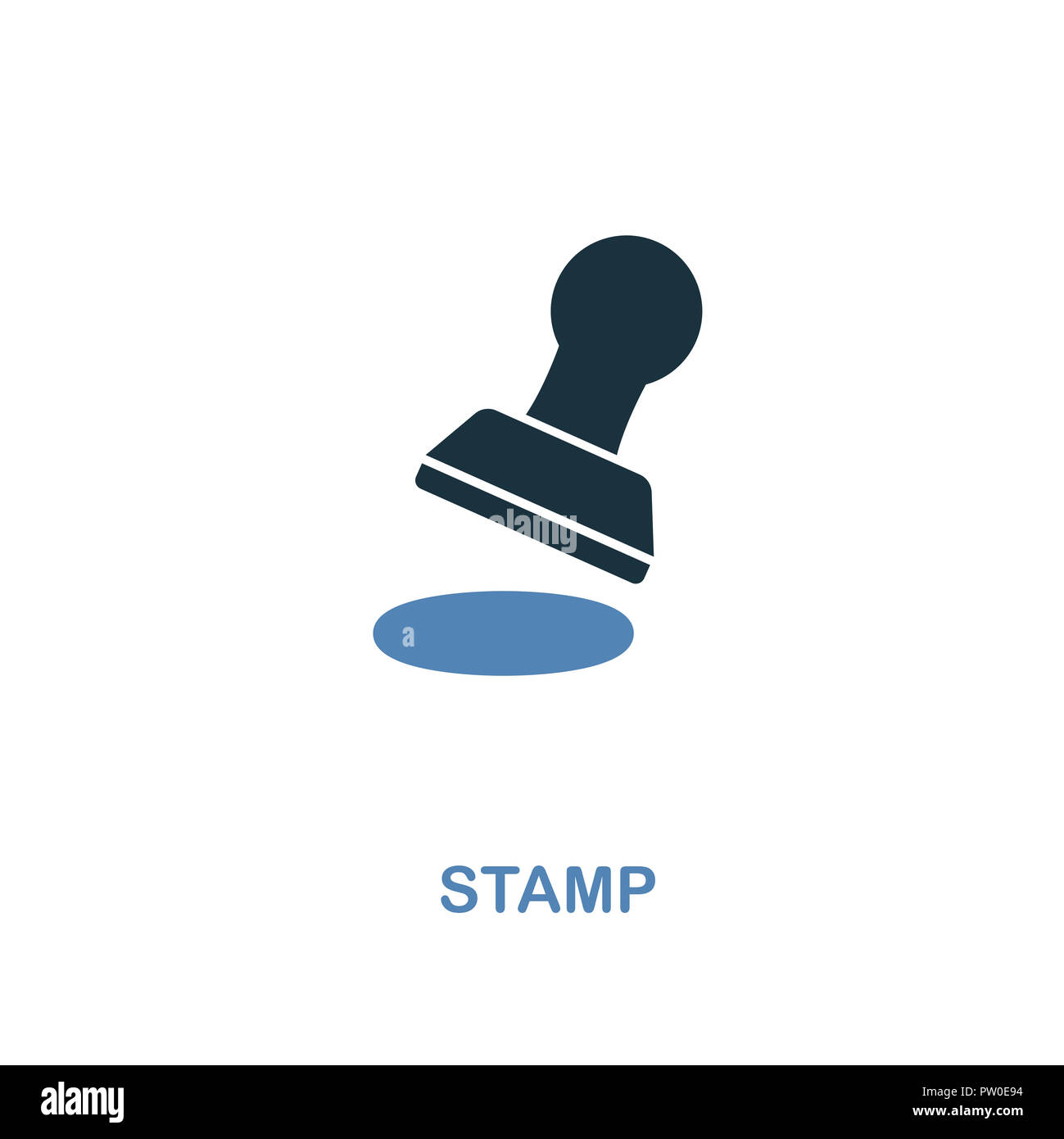 Stamp creative icon in two colors design. Pixel perfect symbols from ...