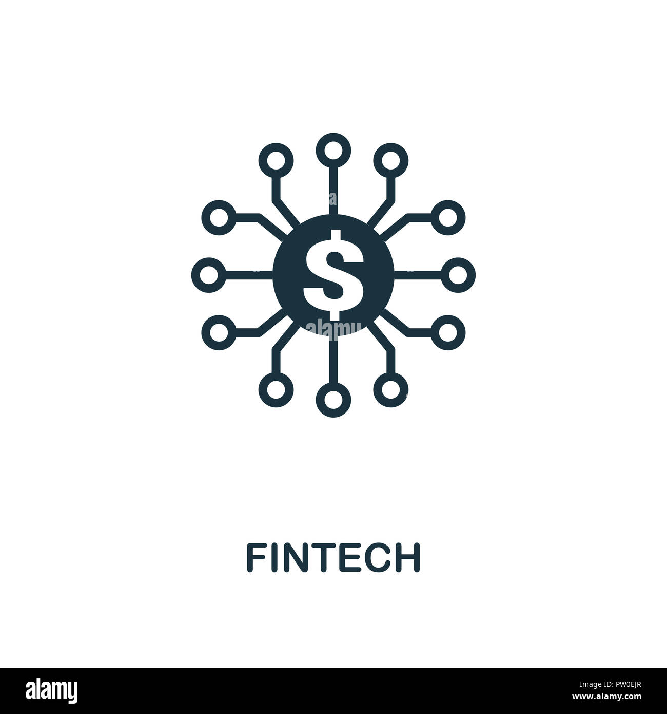 Fintech Icon Monochrome Style Design From Fintech Collection Ux And Ui Pixel Perfect Fintech