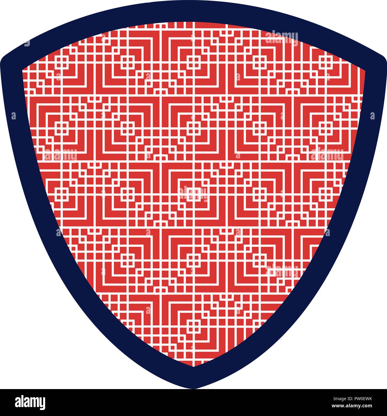 shield with squares pattern Stock Vector Image & Art - Alamy
