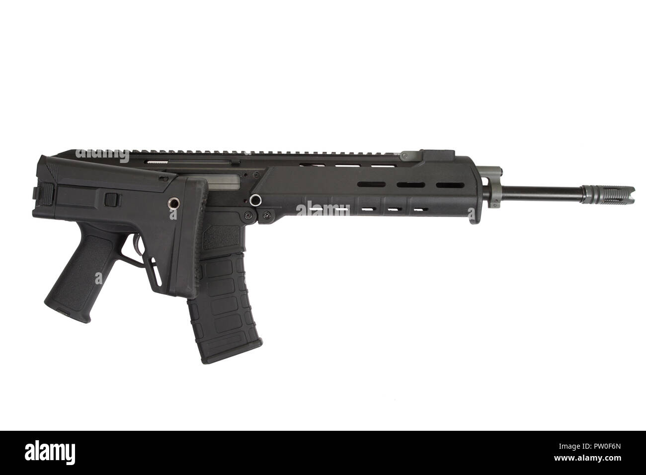 Modern assault rifle isolated Stock Photo - Alamy