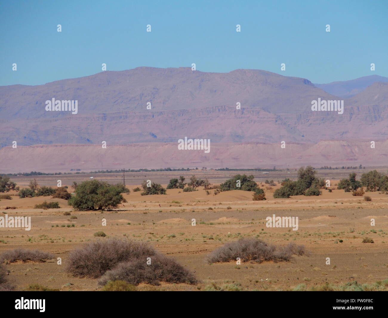 Amazing view of sandy desert at high ATLAS MOUNTAINS range landscape in ...