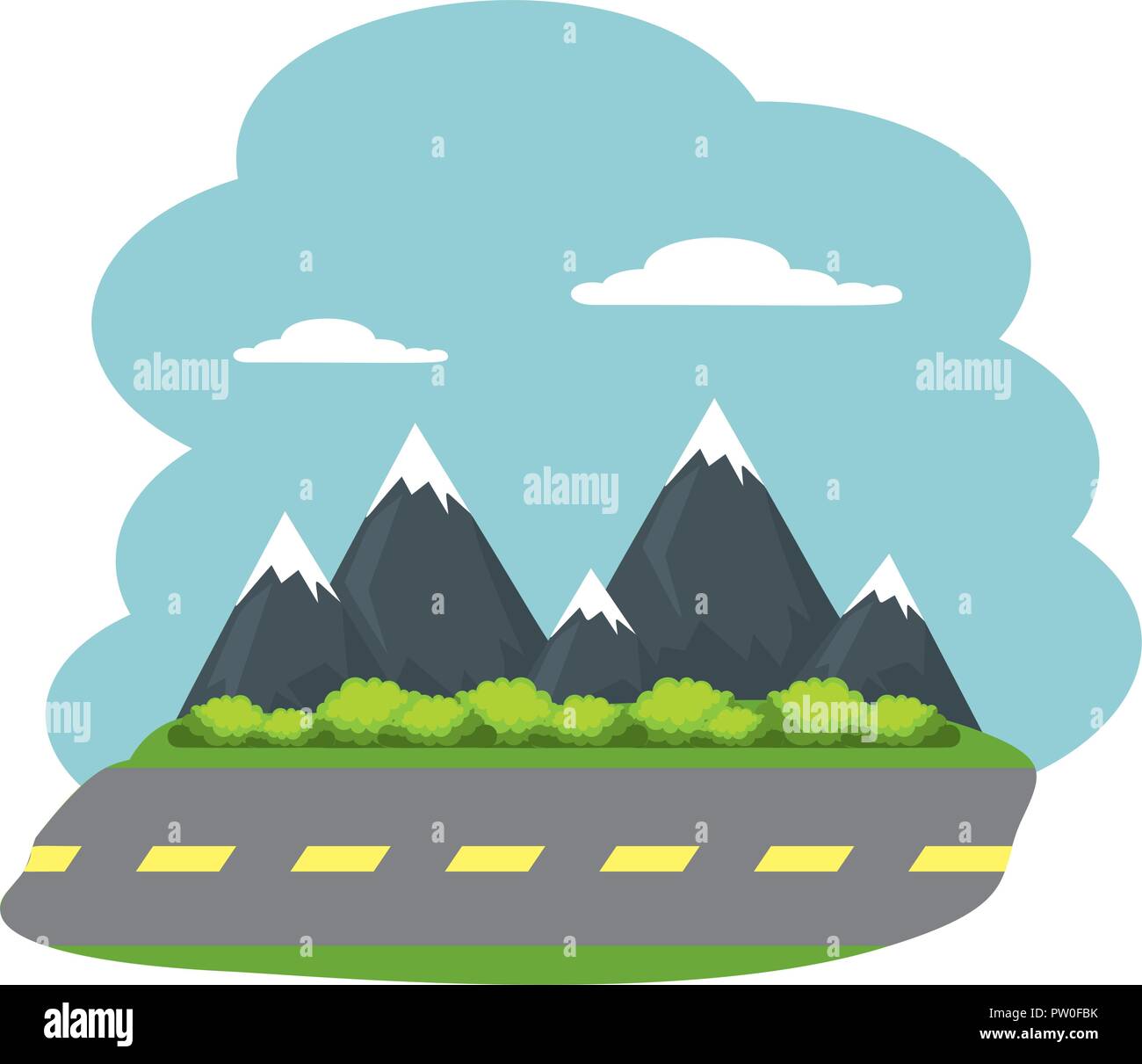 park landscape with road scene Stock Vector Image & Art - Alamy