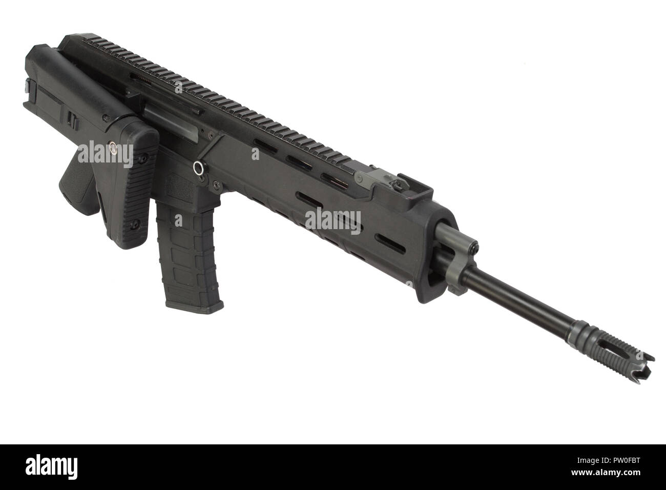 Modern assault rifle isolated Stock Photo - Alamy