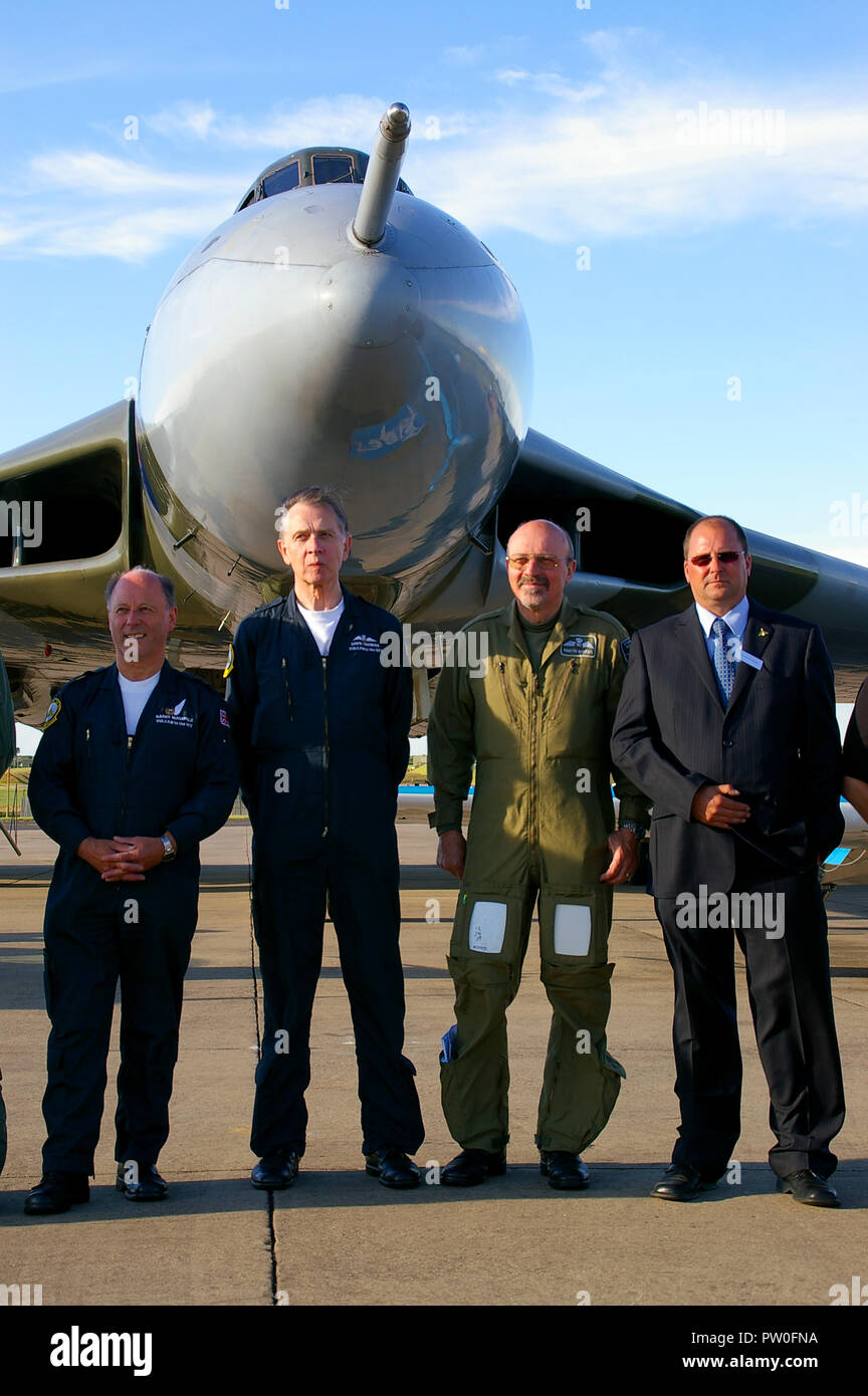 Vulcan to the Sky flight crew celebrating receiving air display ...