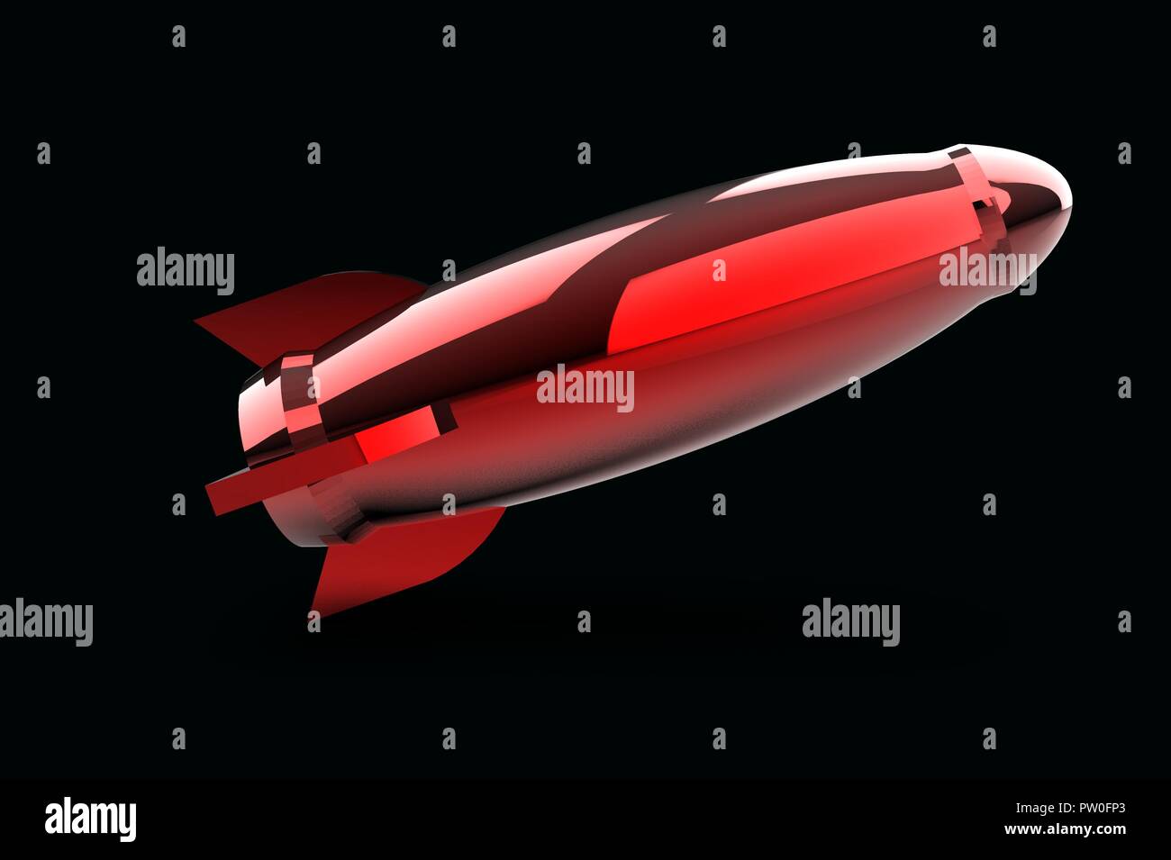 Rocket space ship 3D rendering isolated on black background Stock Photo ...