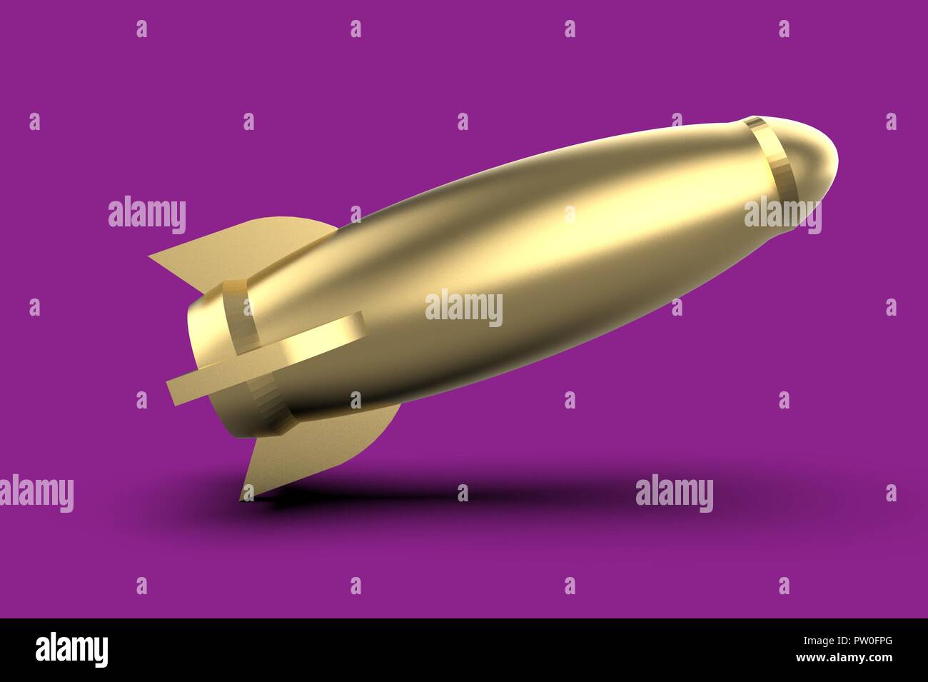 3d illustration golden spaceship hi-res stock photography and images ...