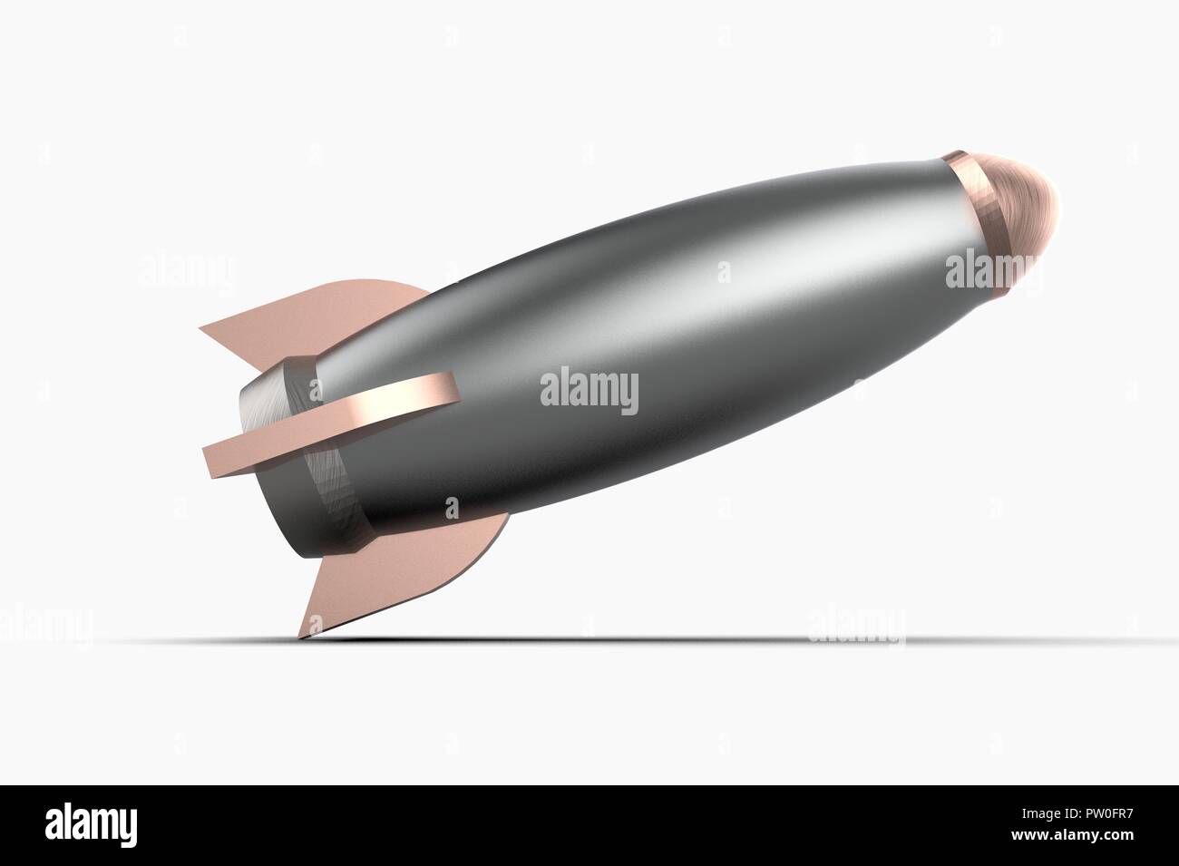 Rocket space ship 3D rendering Isolated on White Background Stock Photo ...