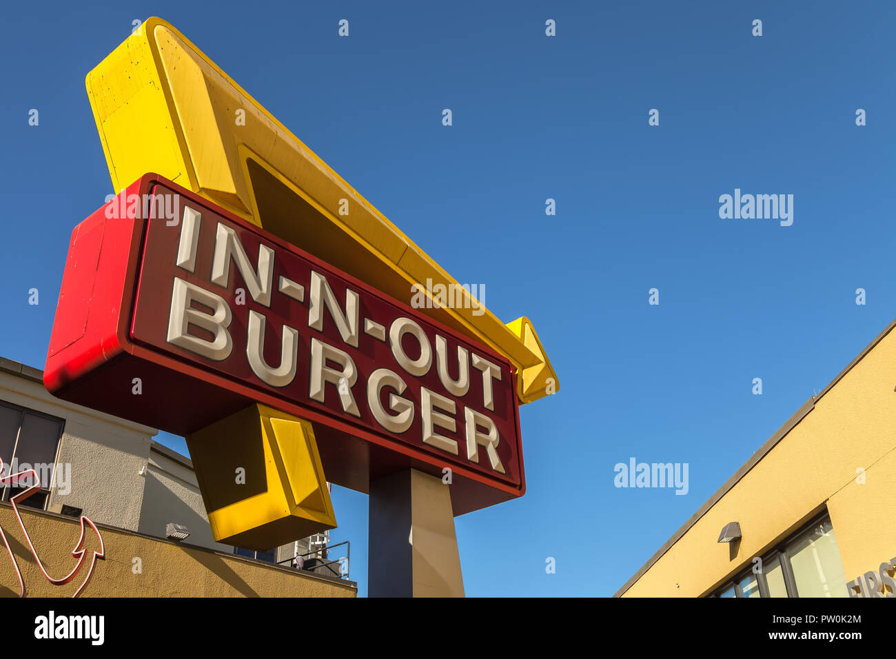 In and Out Burger sign in San Francisco, California, United States ...