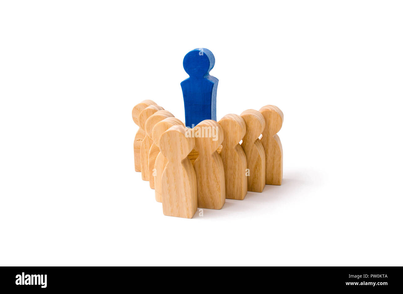 The leader stands in the head of the formation of the team and leads ...