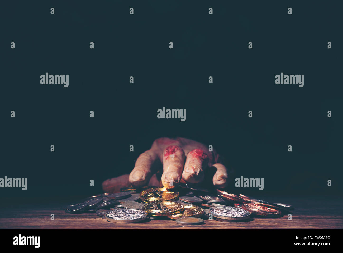 Halloween Ghost hand, art picture for Halloween concept Stock Photo - Alamy