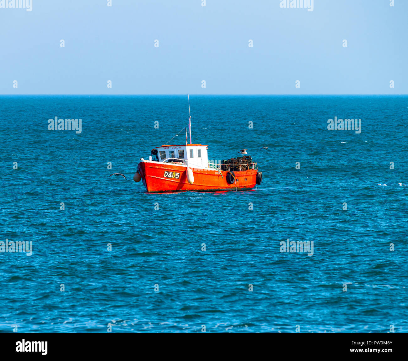 Lobster Pot Boat Stock Photo - Alamy