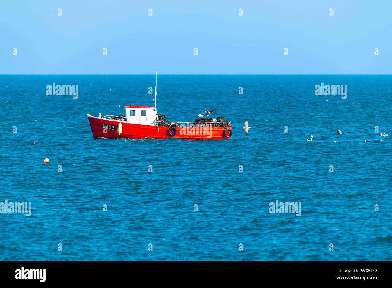 Lobster Pot Boat Stock Photo - Alamy