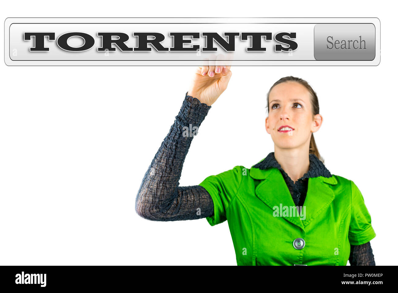 Torrents written in search bar on virtual screen Stock Photo - Alamy