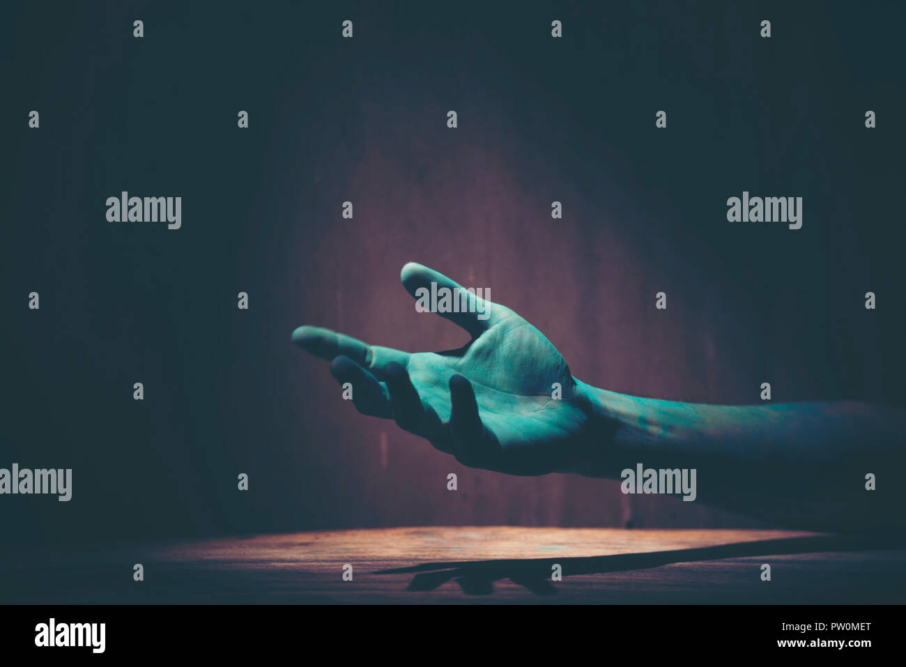 Halloween Ghost hand, art picture for Halloween concept Stock Photo - Alamy