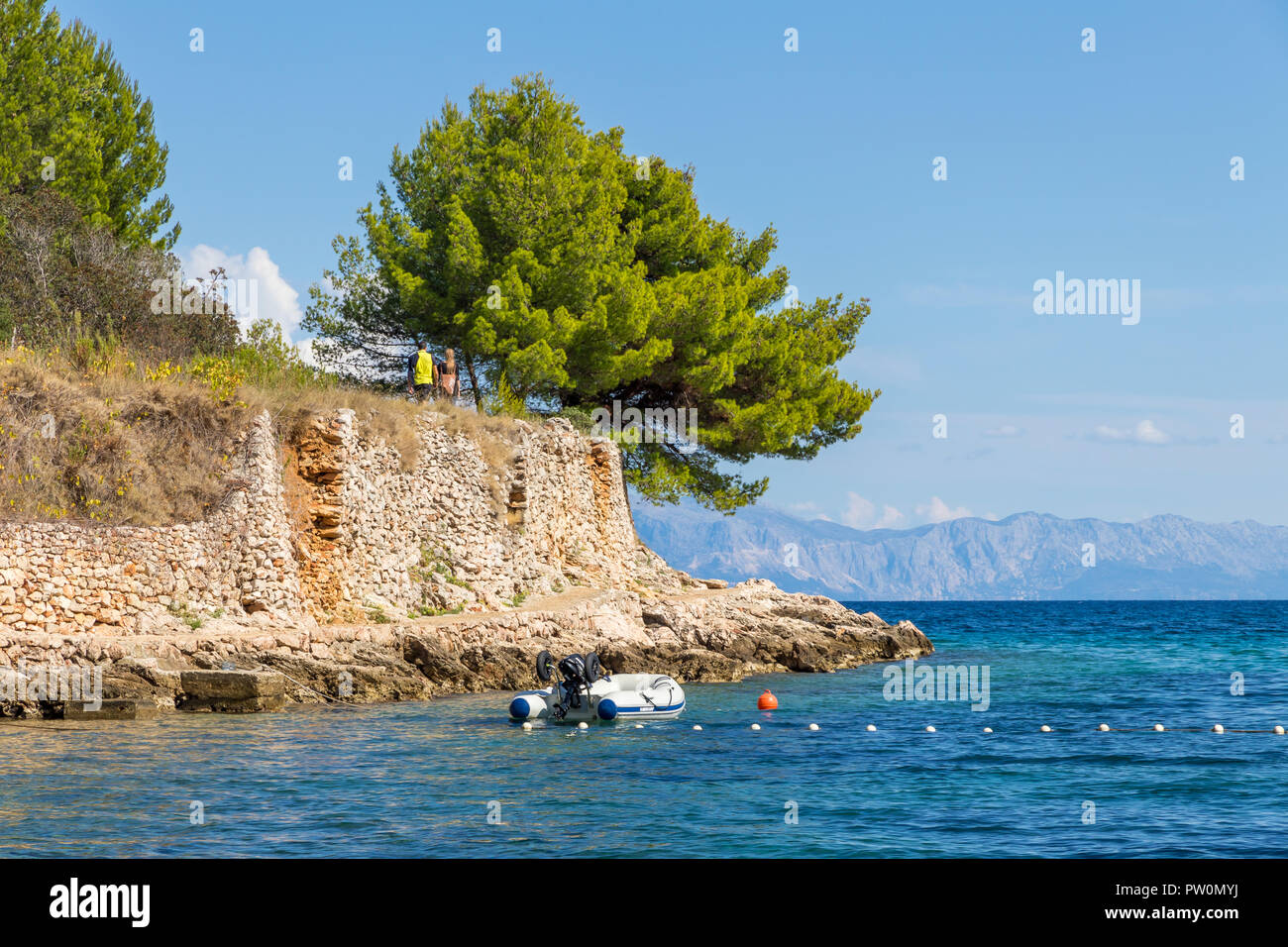 Mina Beach near Jelsa, Hvar, Croatia, Europe Stock Photo - Alamy