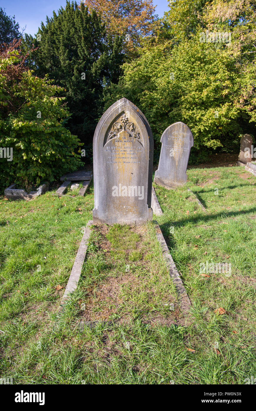 The Grave of Blanche Stretton, 1898 at Locksbrook Cemetery, Bath Stock ...