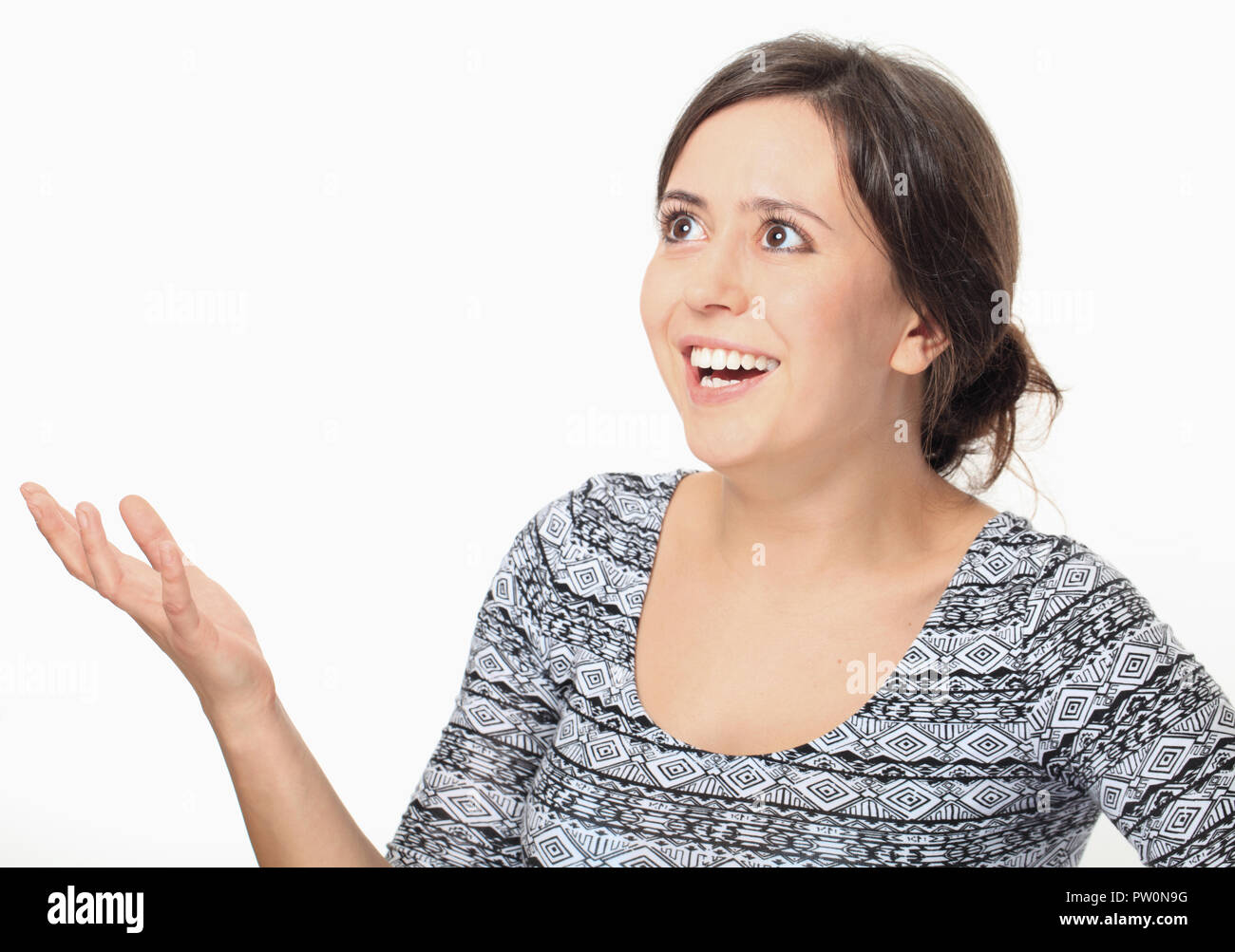 Excited young female model hi-res stock photography and images - Alamy