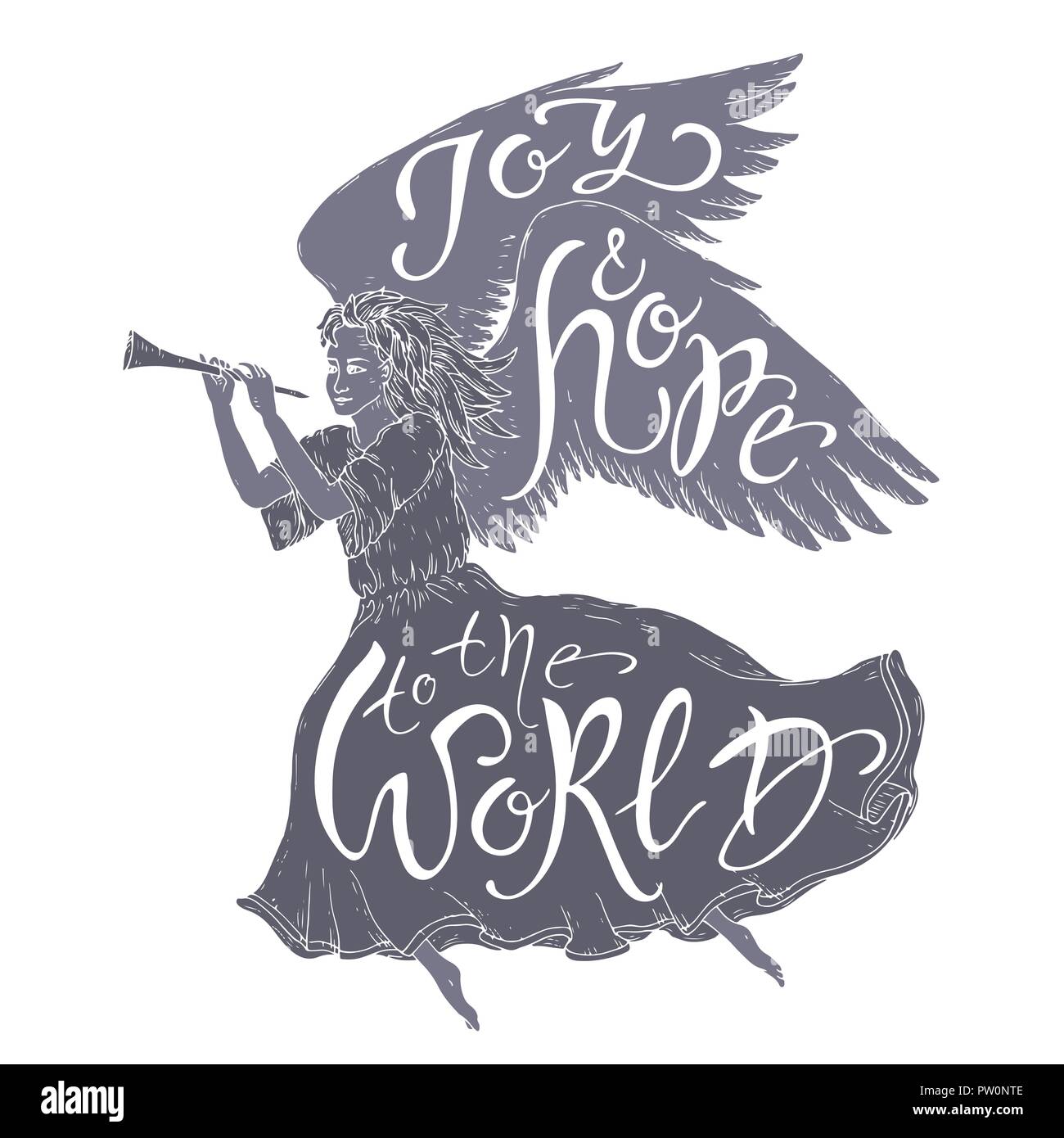 Flying angel trumpet hi-res stock photography and images - Alamy