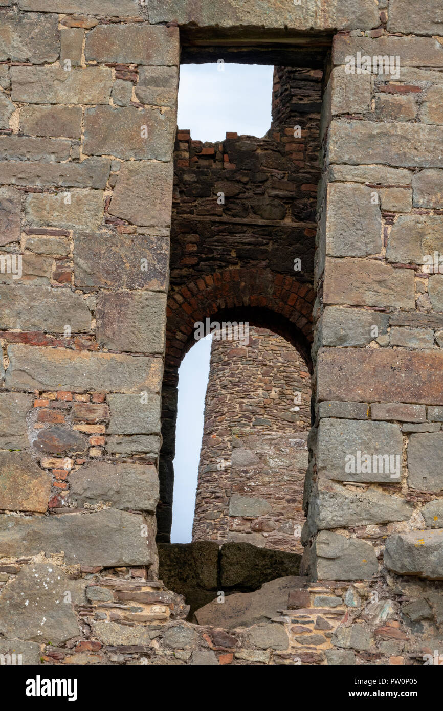 Wheal Coates Tin Mine. Whim Engine House Entrance to Stack View. Saint ...