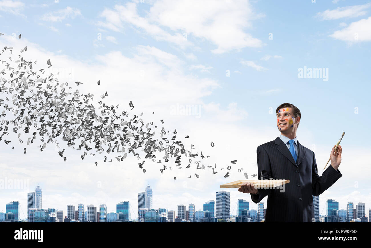 Business inspiration of young man Stock Photo - Alamy