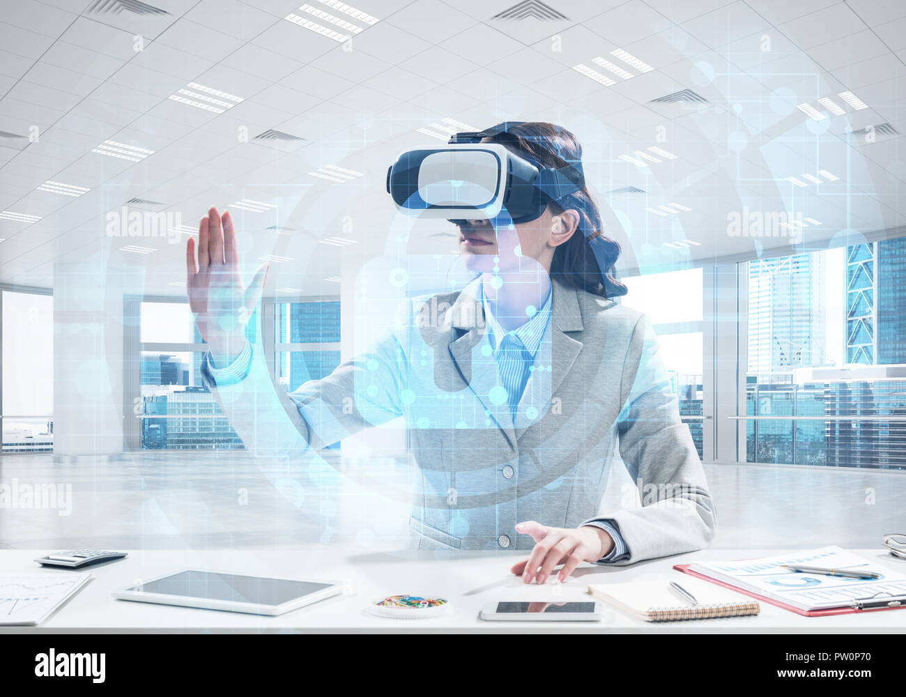 Virtual protection concept Stock Photo - Alamy