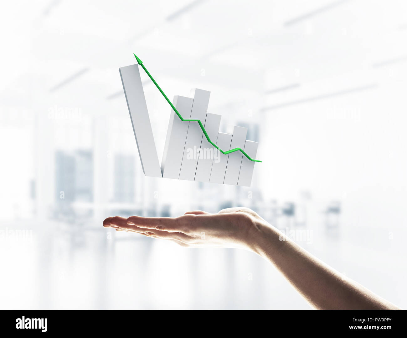 Concept of financial growth and progress by increasing arrow in Stock ...