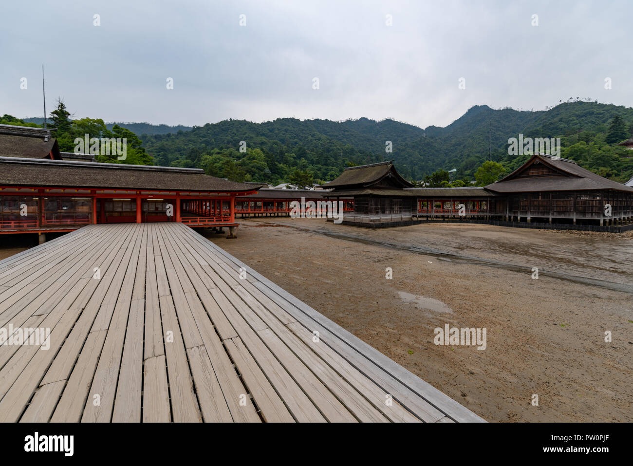 Miyajima, Japan - June 27 2017: Itsukushima Shrine, Japan. Itsukushima ...
