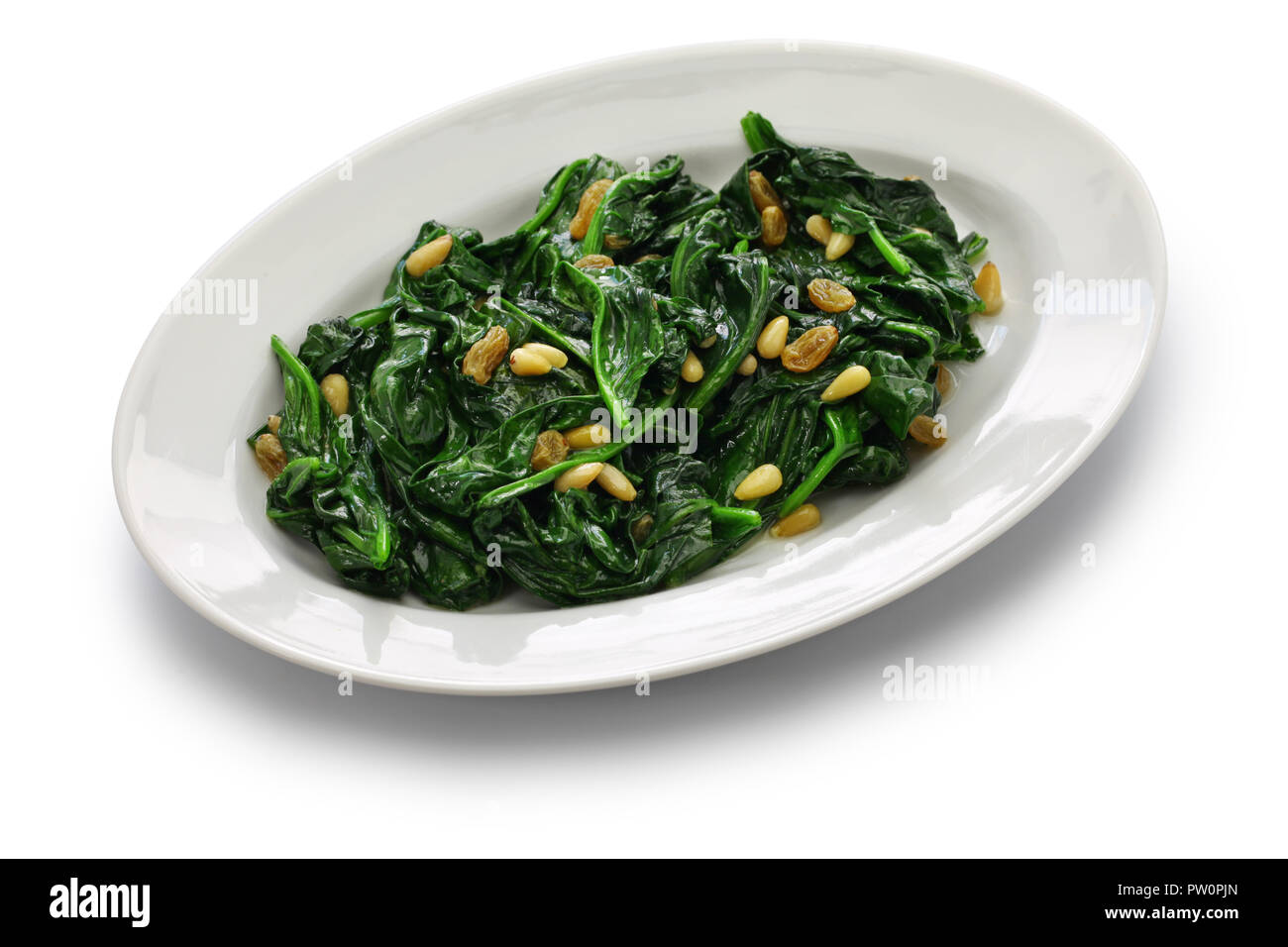 Sauteed spinach Cut Out Stock Images & Pictures - Alamy