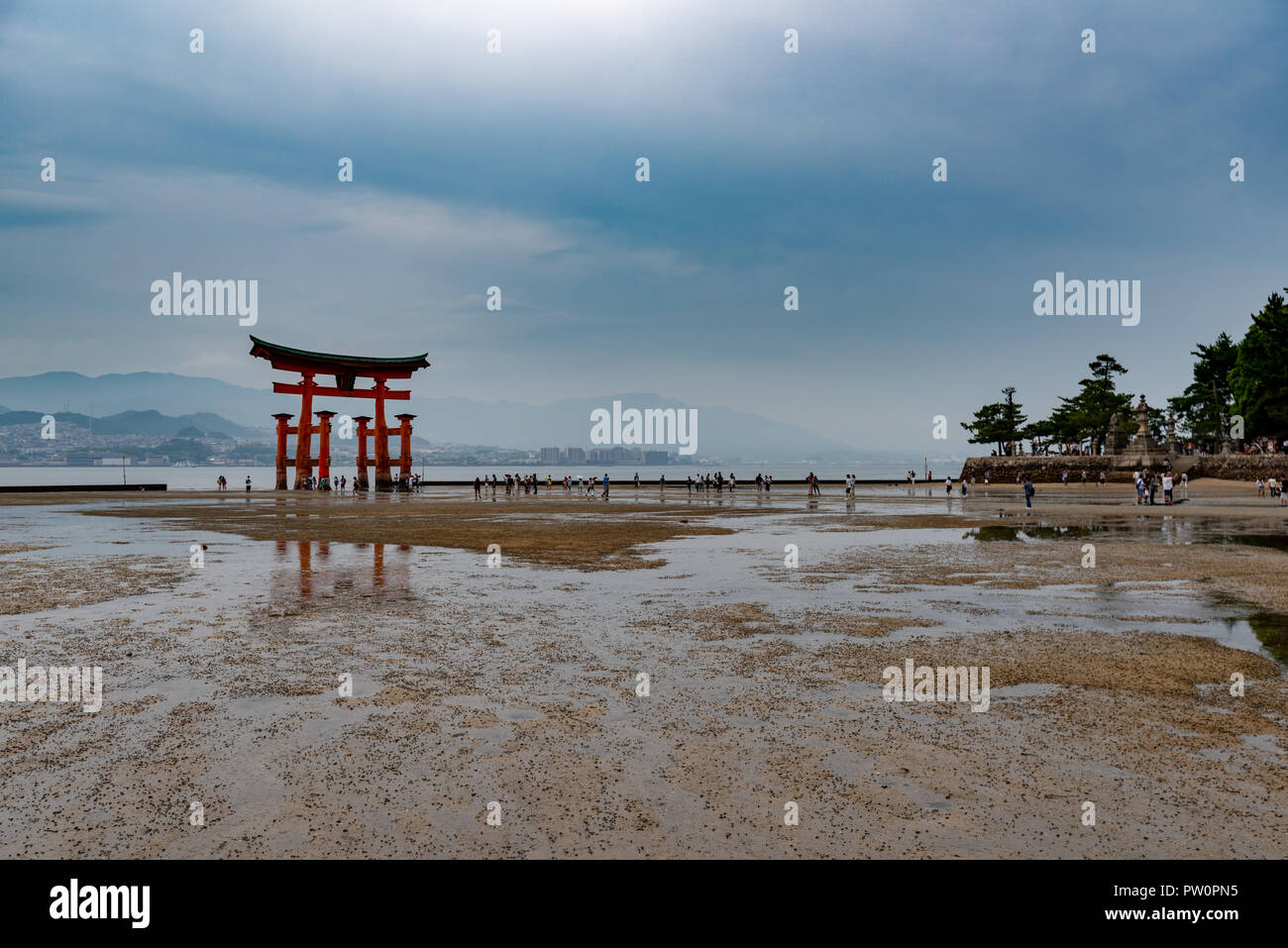 Miyajima, Japan - June 27 2017: Itsukushima Shrine, Japan. Itsukushima ...