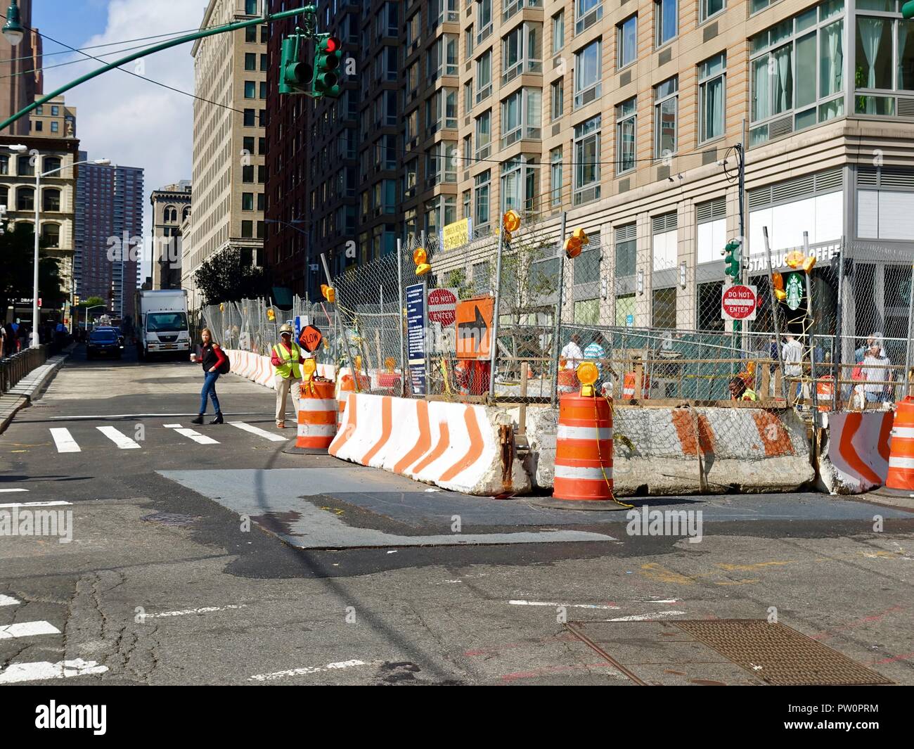 Street work on the infrastructure at the corner of Lafayette Street and ...