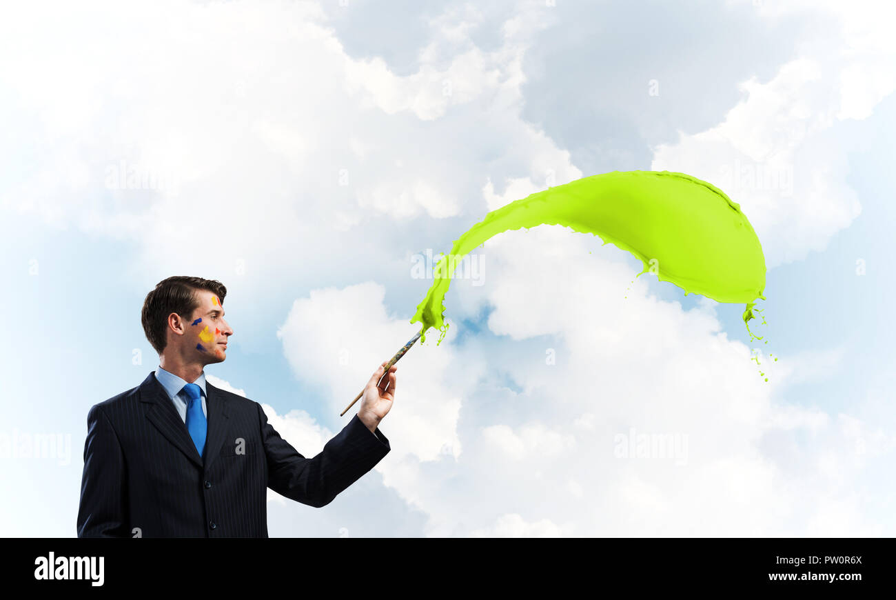 Business inspiration of young man Stock Photo - Alamy