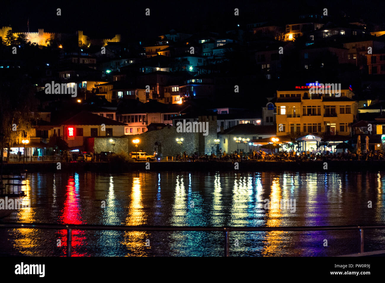 Ohrid in night Stock Photo - Alamy