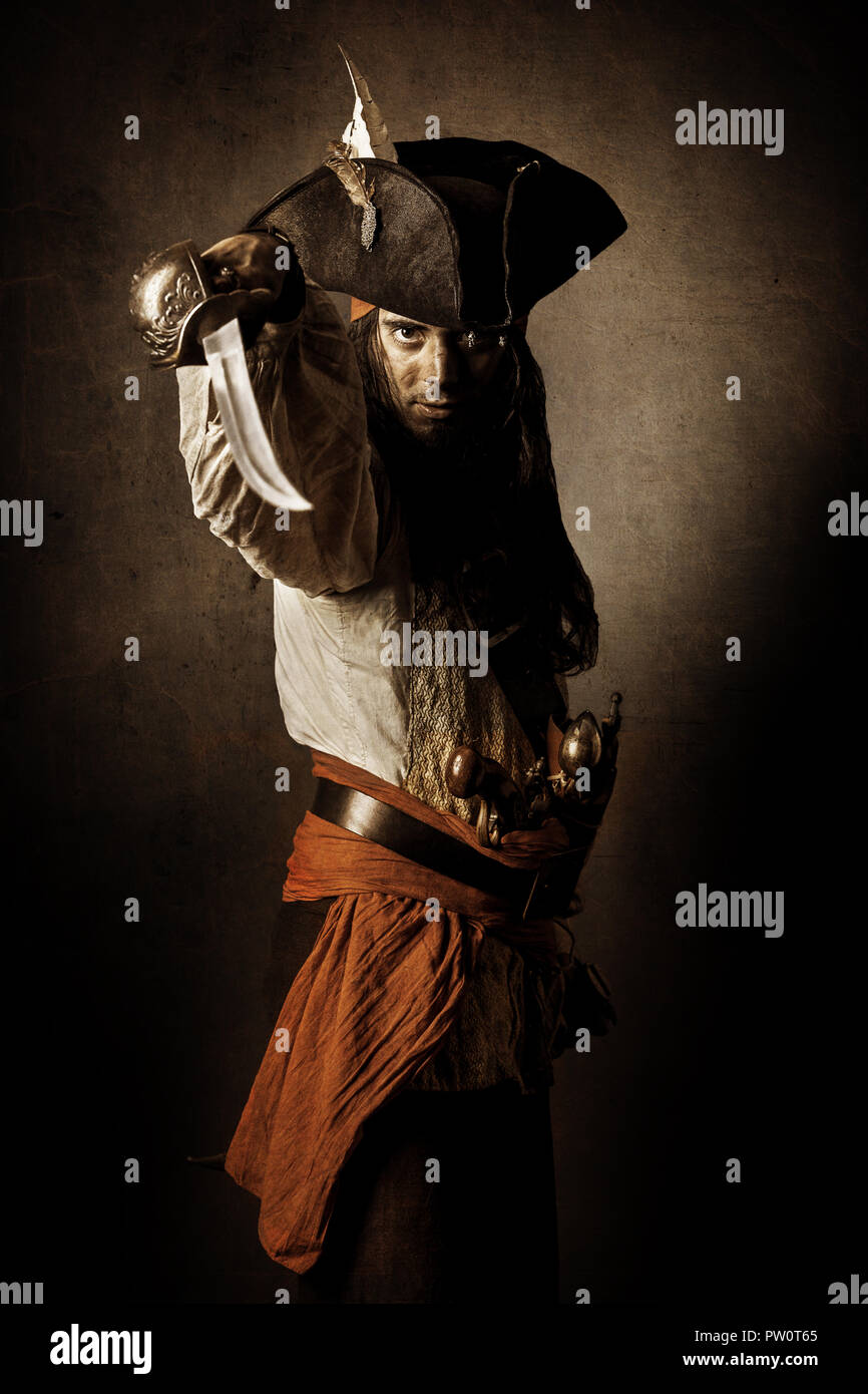 Portrait of a pirate Stock Photo - Alamy