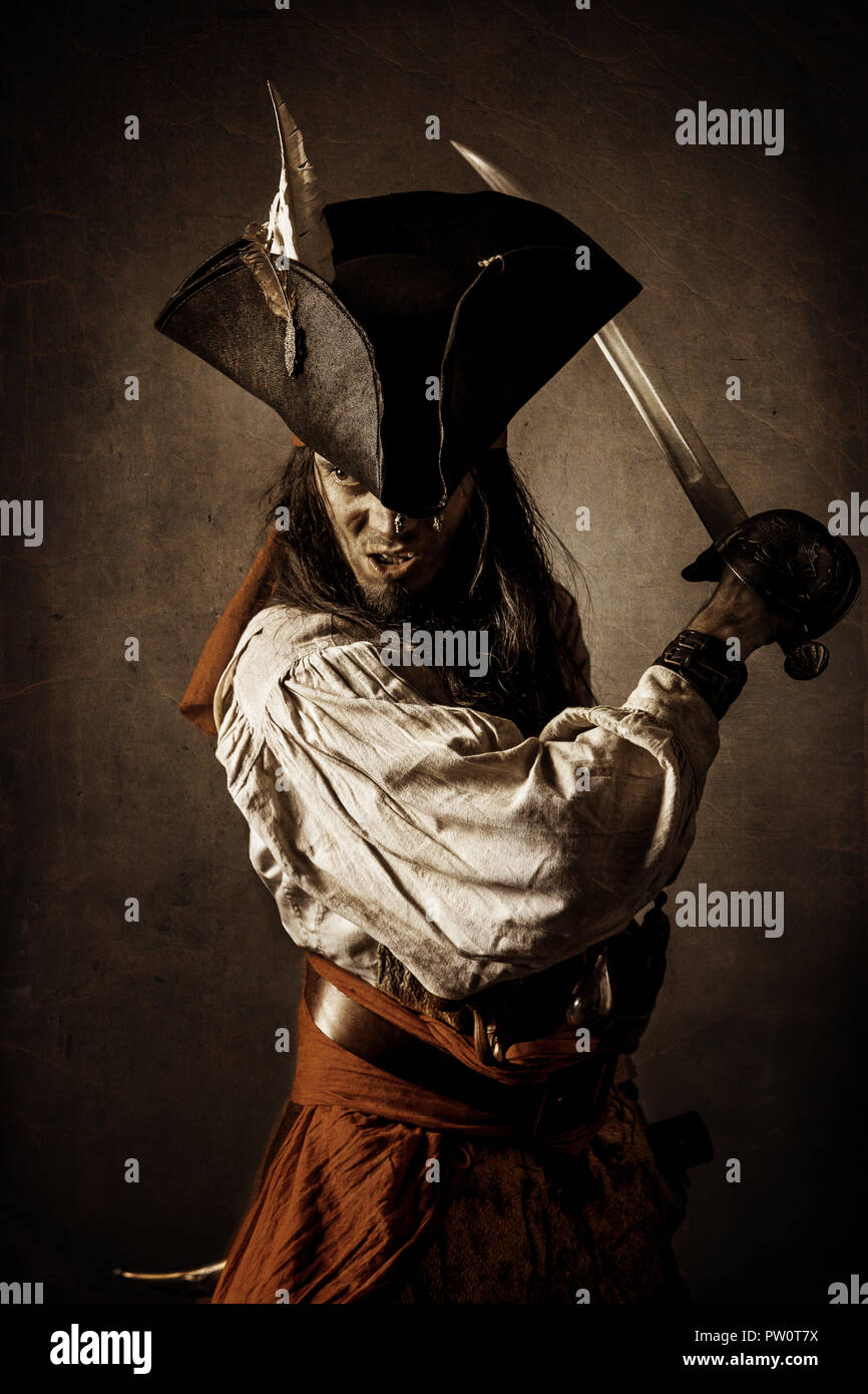 Portrait of a pirate Stock Photo - Alamy