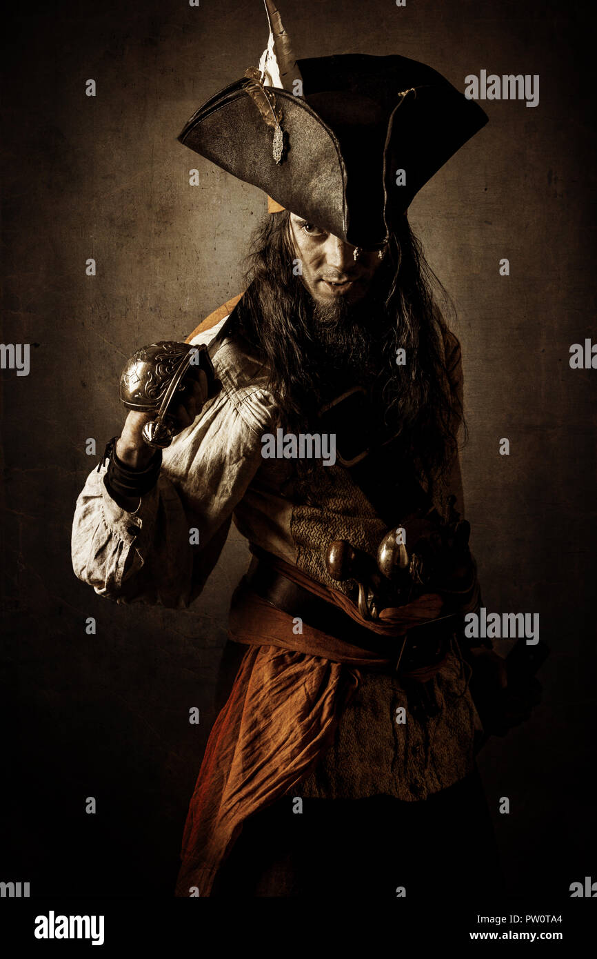 Portrait of a pirate Stock Photo - Alamy