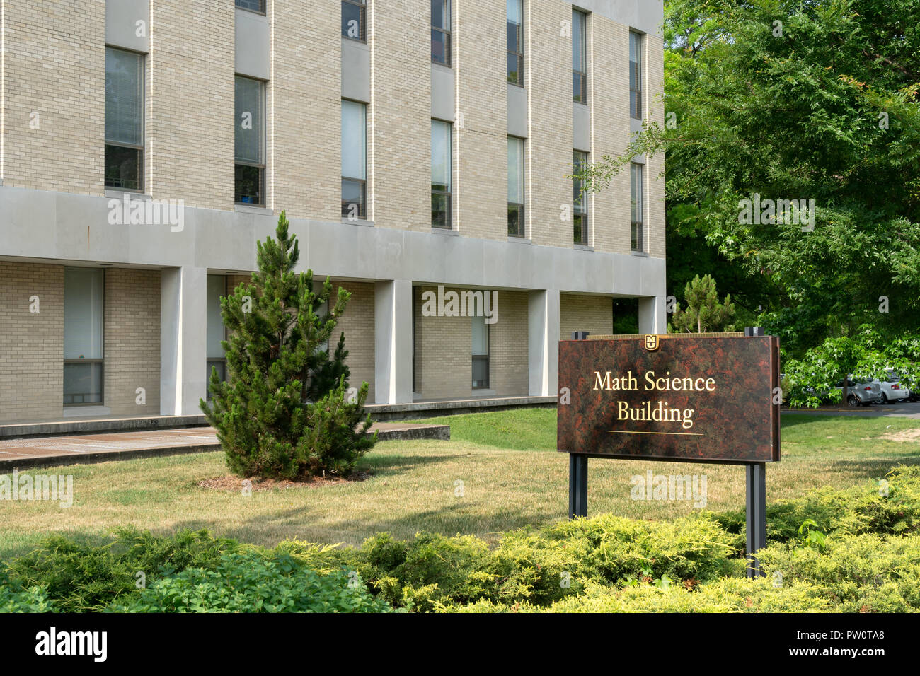 COLUMBIA, MO/USA - JUNE 9 , 2018: Math Science Building on the campus ...