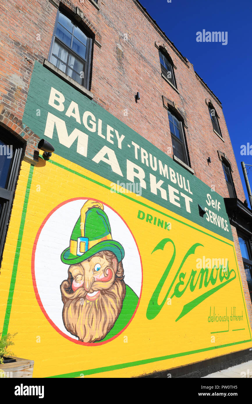 Vernor advert on the Farmer's Hand gourmet grocery store and cafe on ...