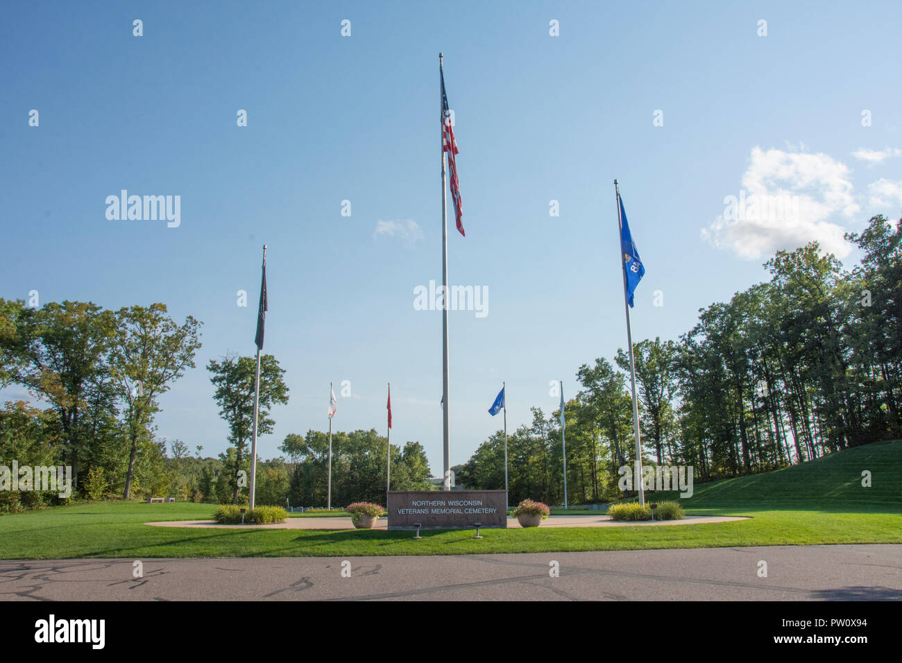 Northern Wisconsin Veterans Memorial Cemetery Stock Photo - Alamy
