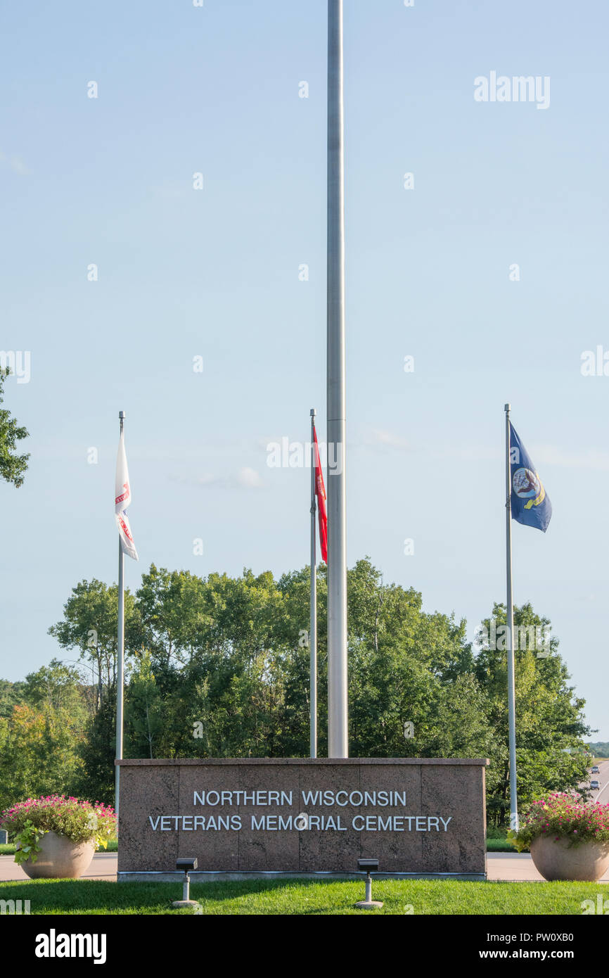 Northen wisconsin veterans memorial cemetery hi-res stock photography ...