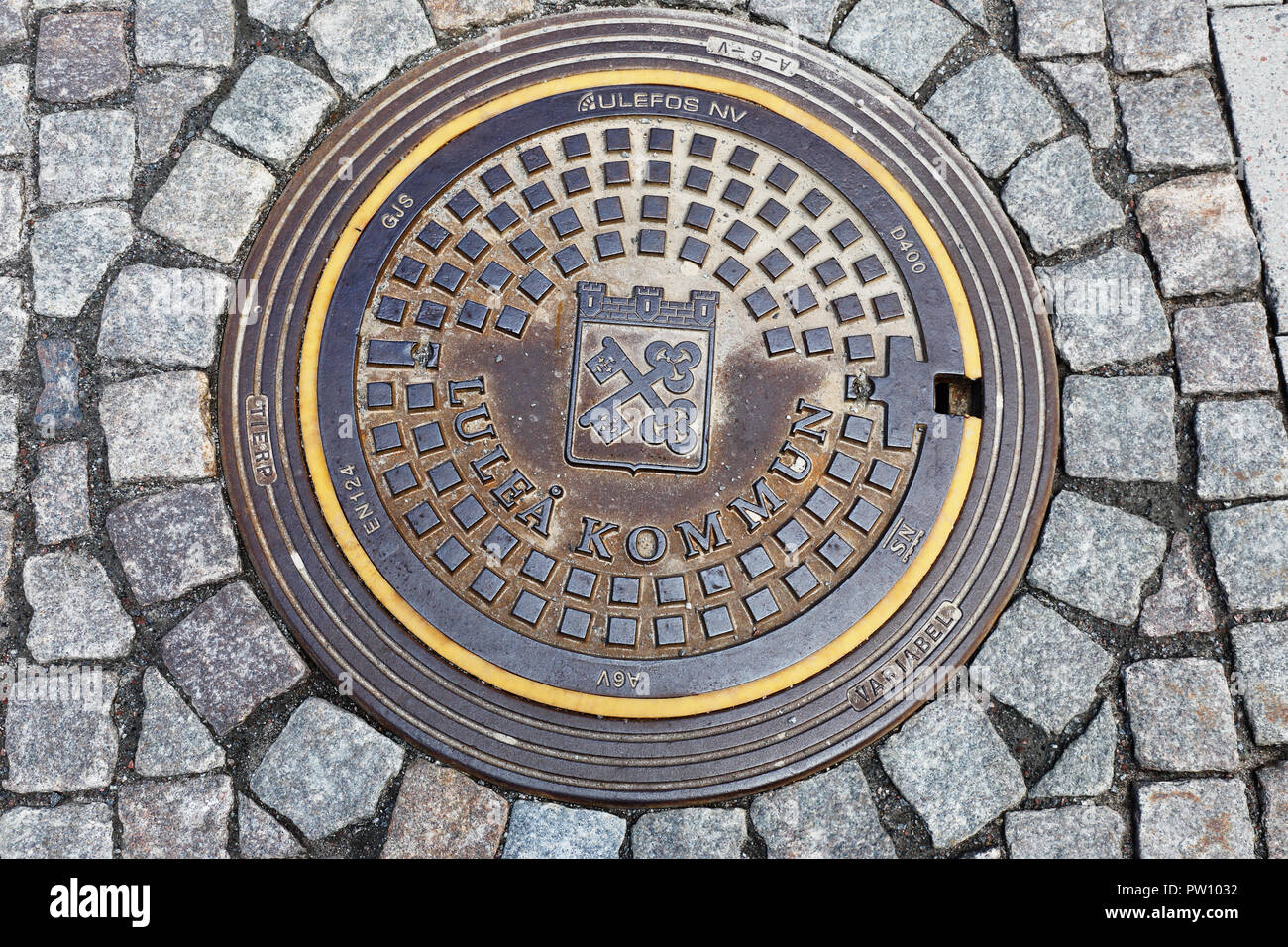 Manhole cover ulefos hi-res stock photography and images - Alamy