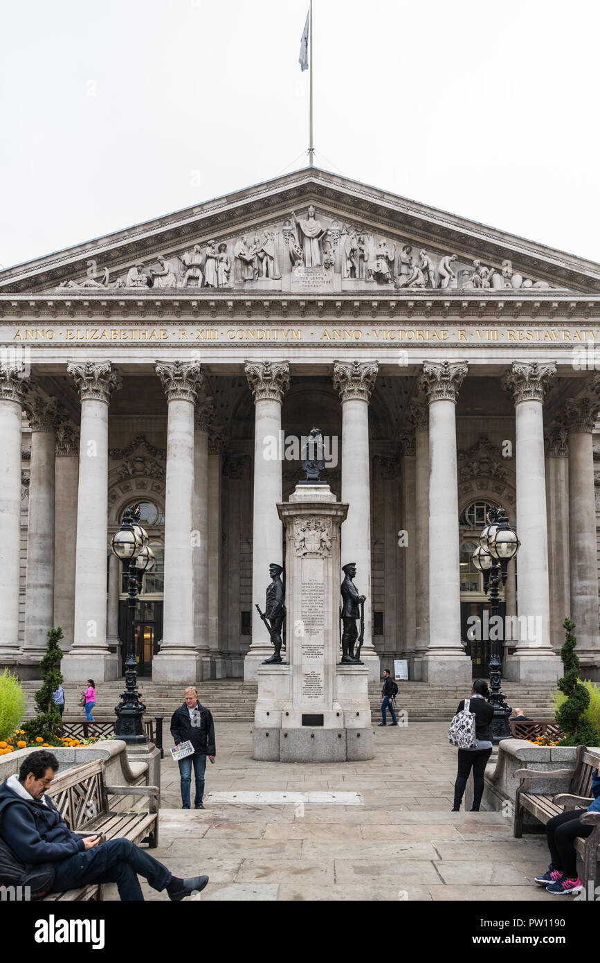 The Royal Exchange in the City of London, England, UK Stock Photo - Alamy