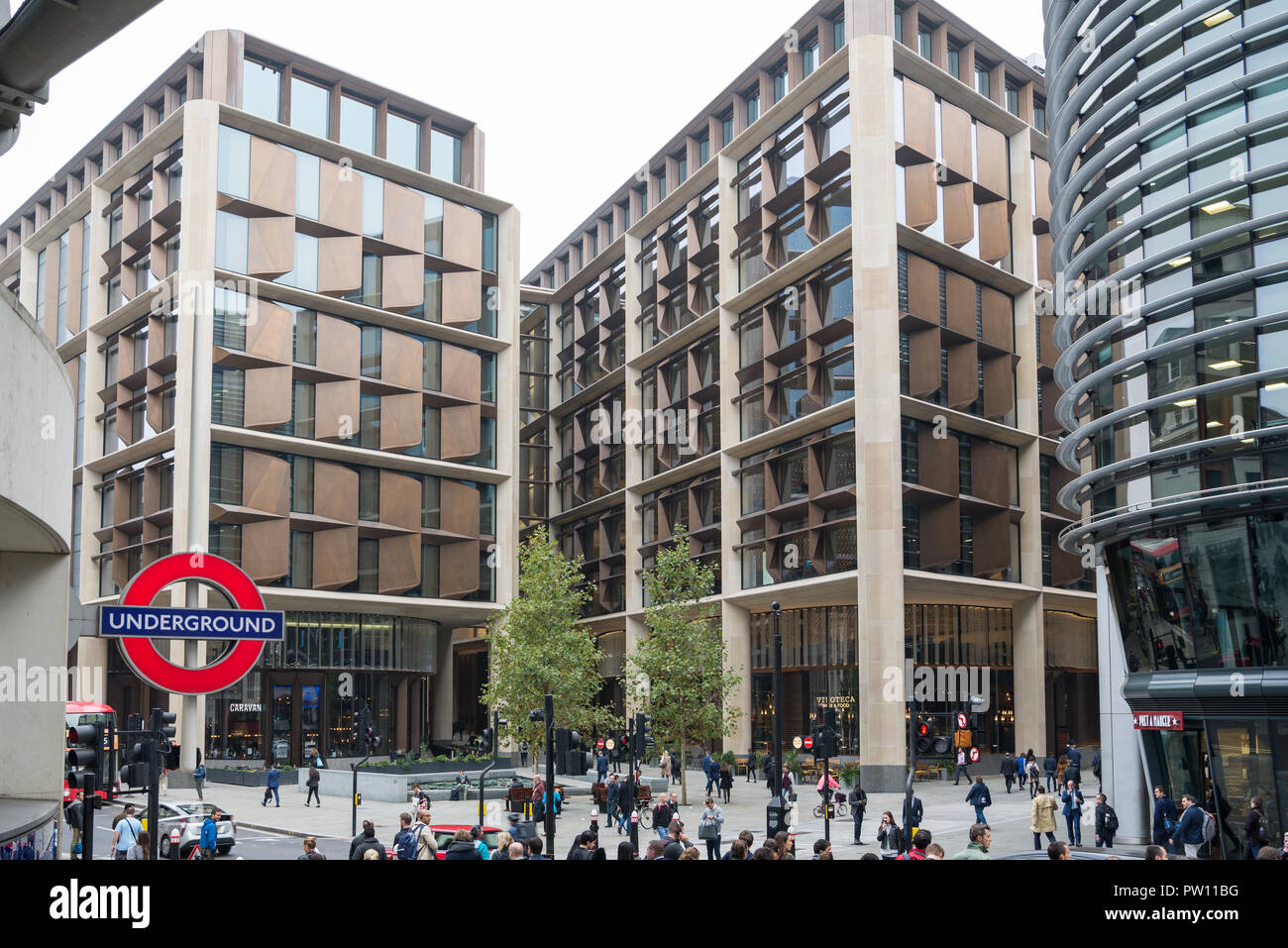 Bloomberg London headquarters building as viewed from Cannon Street ...